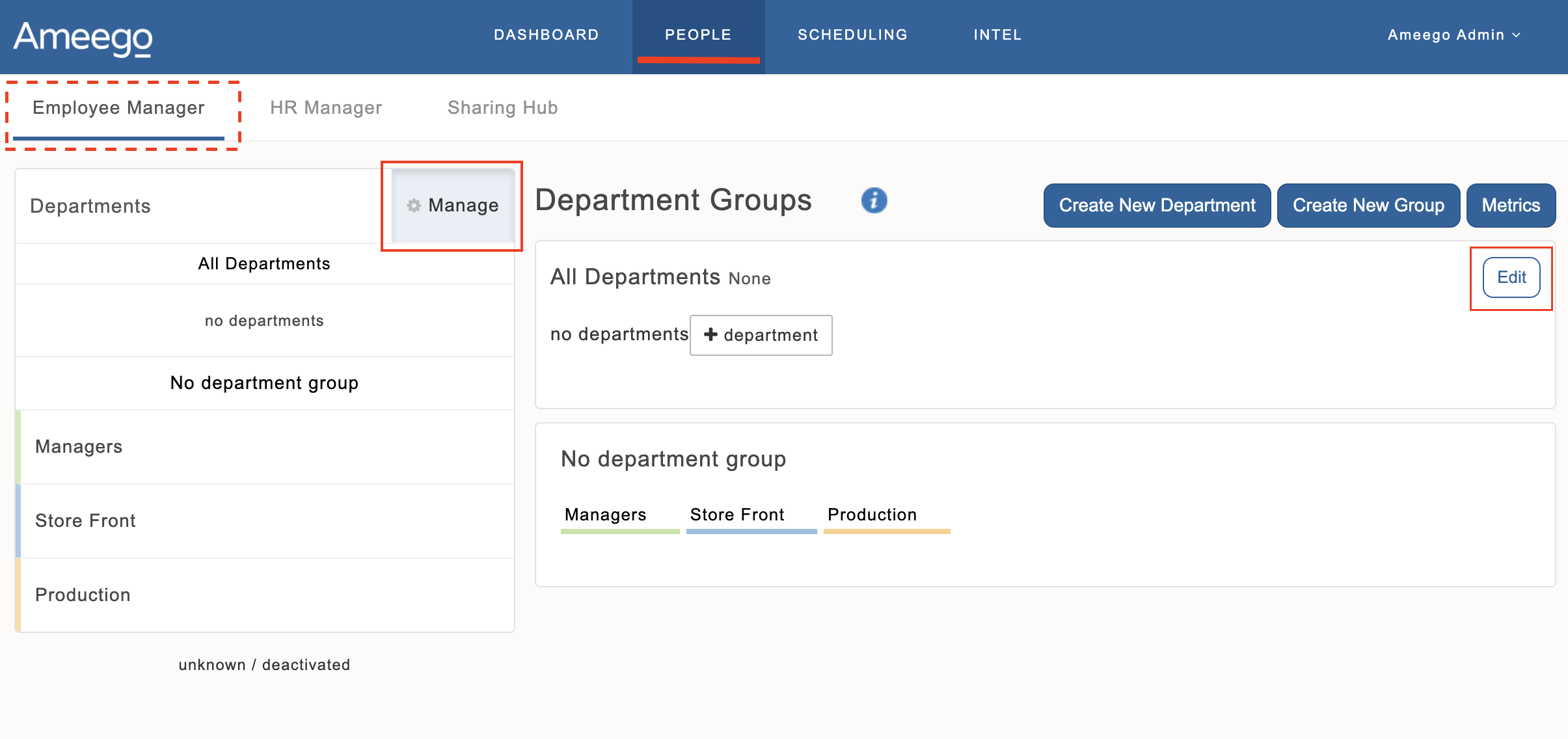 Section 3 - Departments & Department Groups – Ameego