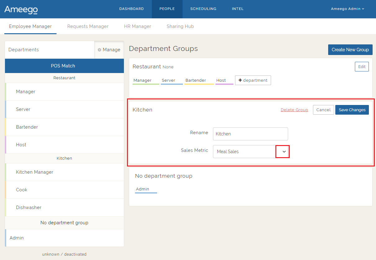Understanding and Managing Department Groups – Ameego