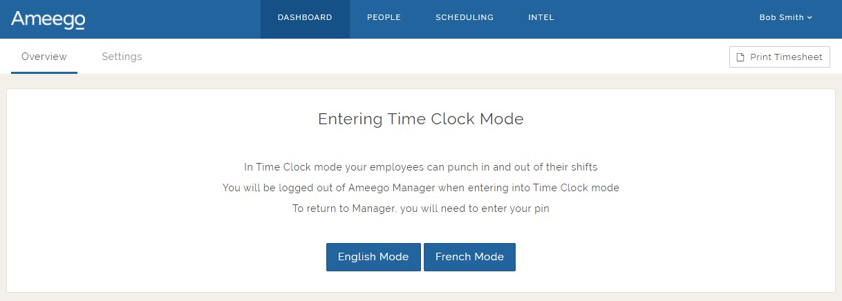 Section 1 - Getting started with Ameego Time Clock – Ameego