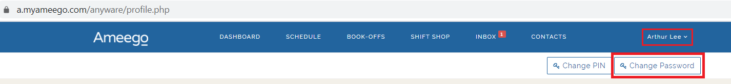 How do I change my Ameego password? – Ameego
