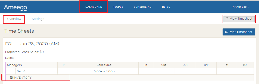 Enhanced Display of Shift Notes – Ameego