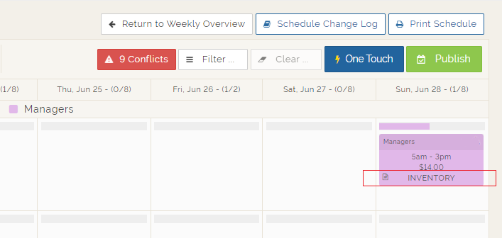 Enhanced Display of Shift Notes – Ameego