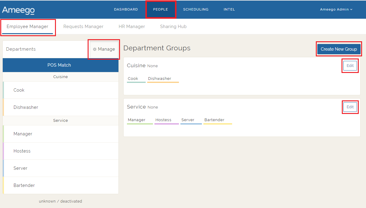 3. Departments and Department Groups – Ameego