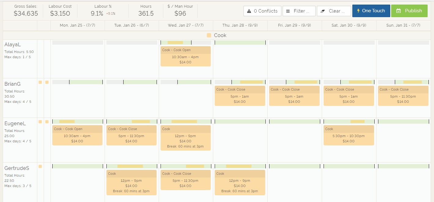Section 3 - Manage Schedule – Ameego