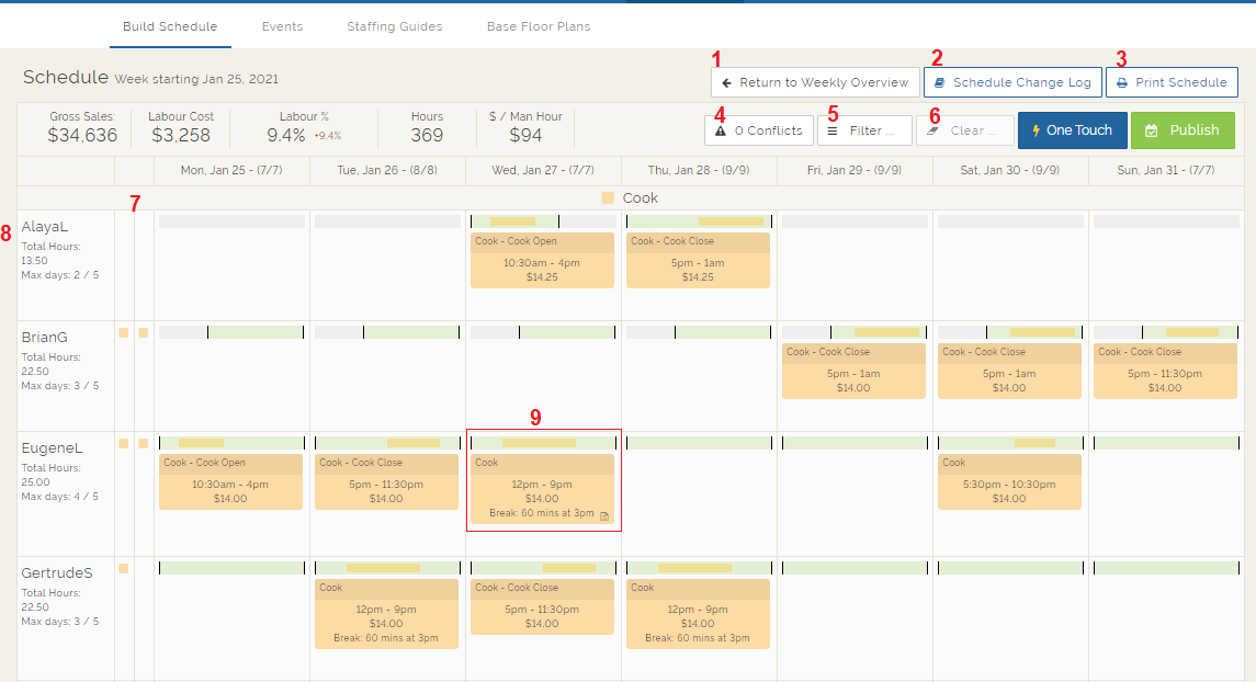 Section 3 - Manage Schedule – Ameego